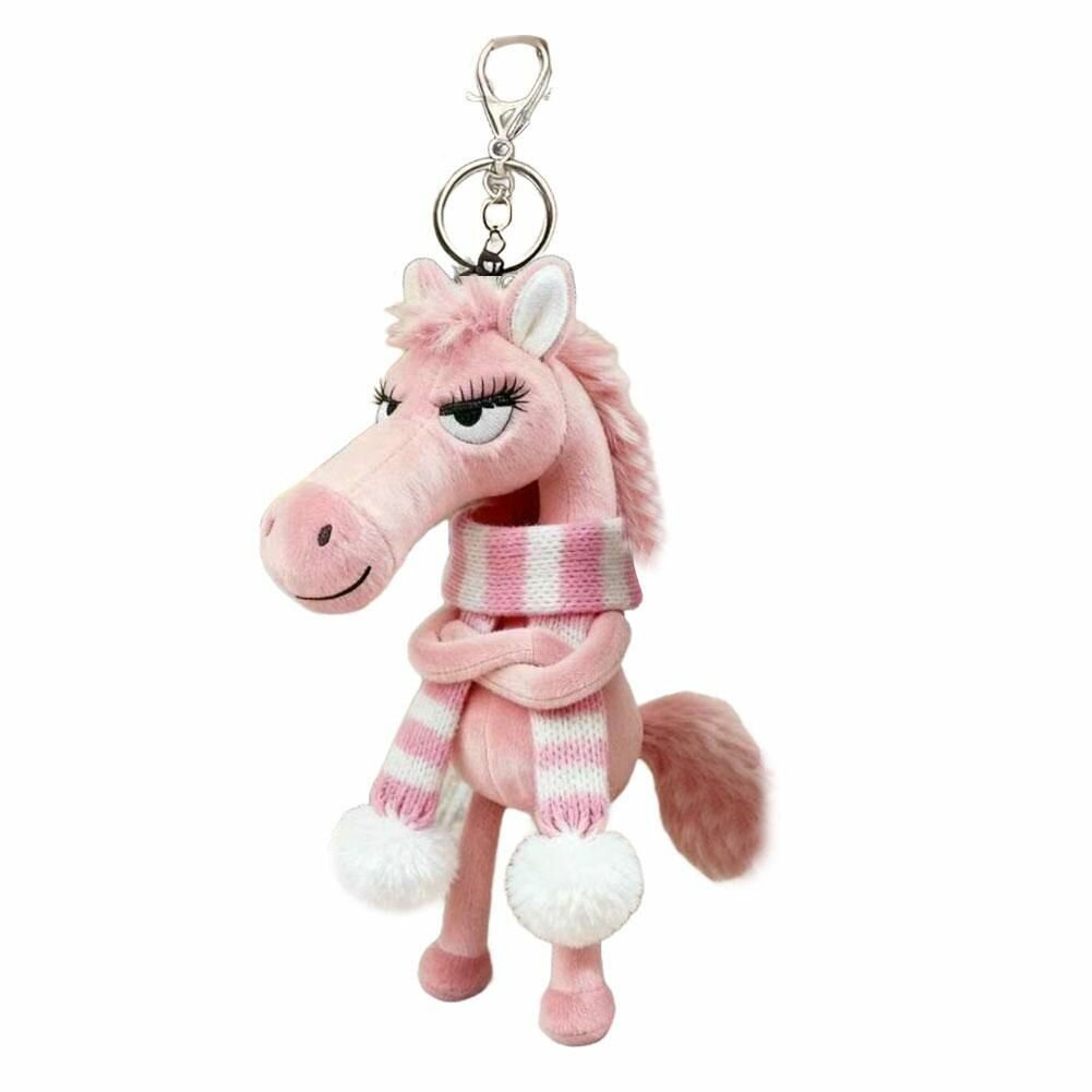 1 шт. милый мультяшный брелок в виде лошади, плюшевая кукла-подвеска с шарфом или свитером, детская игрушка, подарок друзьям