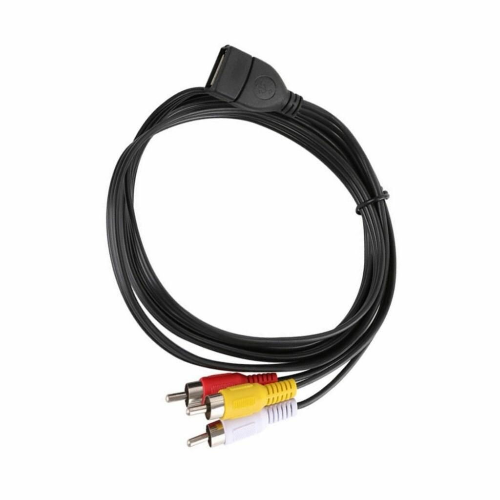 USB-3RCA кабель 150см для ТВ, Разъем USB female