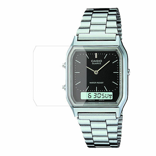Скрин Мобайл защитный экран для часов Casio AQ-230A-1DMQYES из гидрогелевая плёнка прозрачная