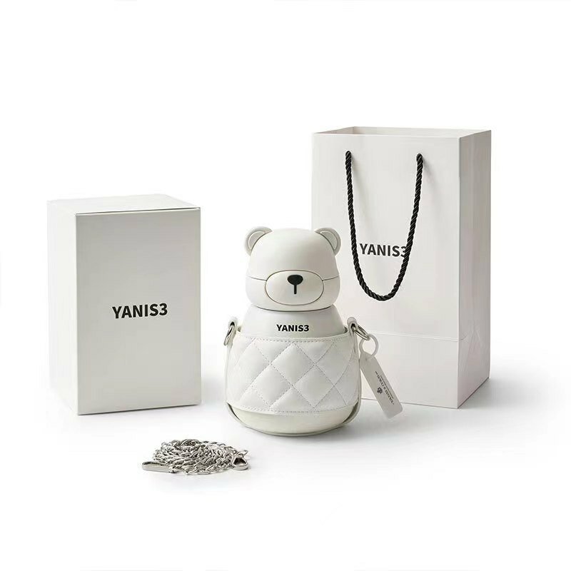 Новая термокружка yanis3 Cocoa Rabbit Cocoa Bear из нержавеющей стали 316, милый девчачий стиль, большая вместимость, простой дизайн в стиле "инс".