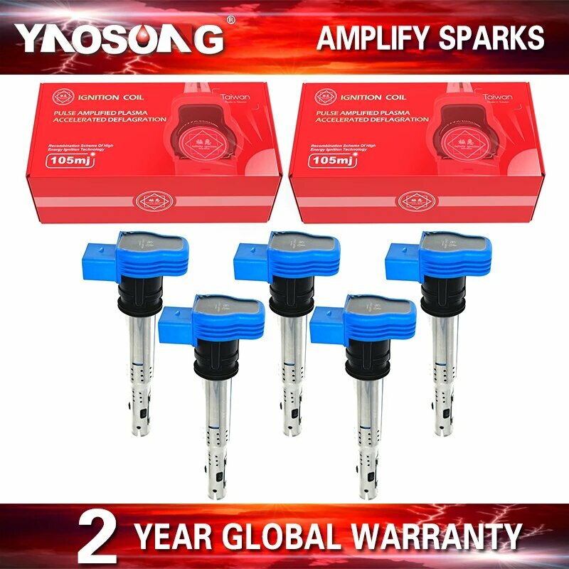 5X катушка зажигания для VW Jetta Beetle Passat Golf 2.5L Audi UF575