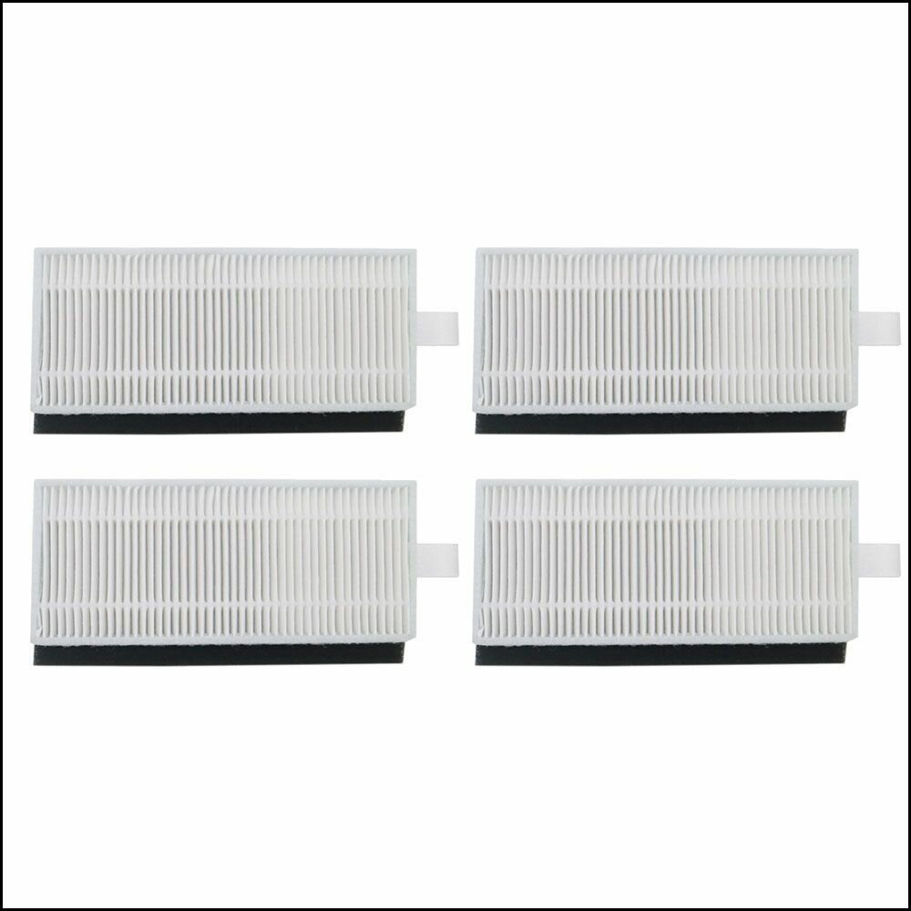 Замена фильтра для пылесосов роботов Neatsvor X500 X520 X600 X600Pro Tesvor X500 X500 Pro T8 M1 S6 PureClean PUCRC 660 - Polar Bear, цвет синий + желтый + белый, материал пластик, 4 штуки