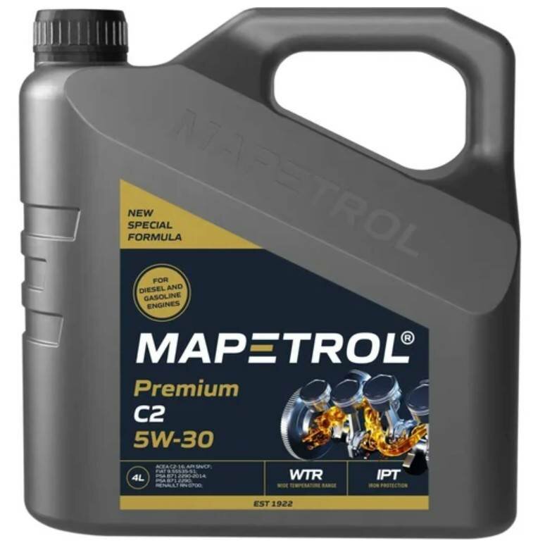Масло моторное MAPETROL Premium C2 5W30, 4л Premium C2 4л MAP0121