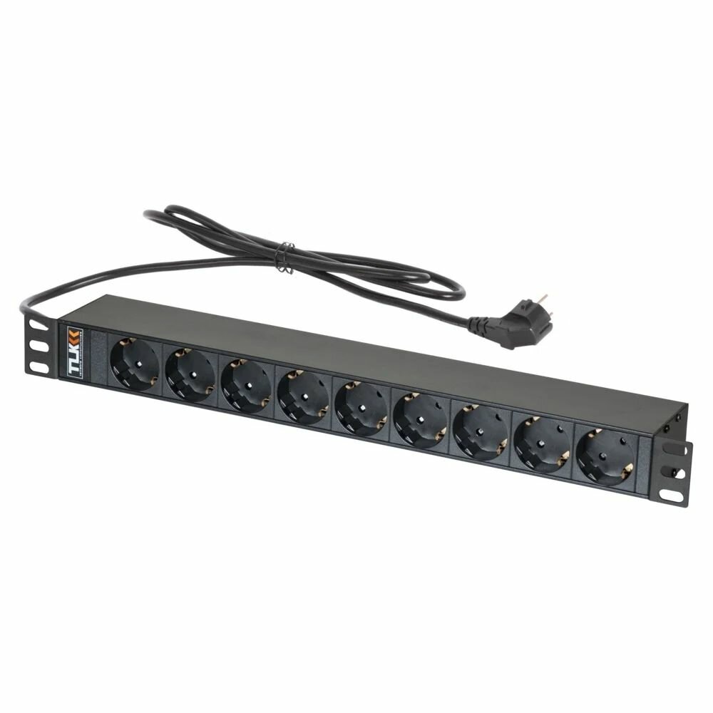 Блок электрических розеток TLK 19, металлический корпус TLК-RSC09-M-04-BK