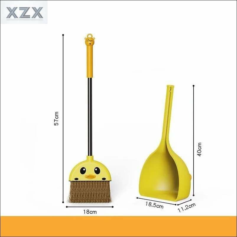 Детский набор в виде утки для уборки: метла и совок