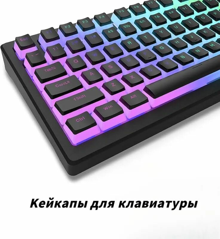 Kейкапы для механической клавиатуры "Pudding" 165шт, Просвечивающий кейкап