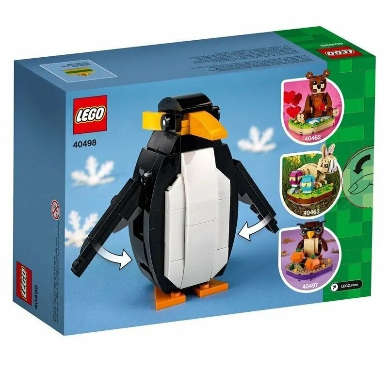 Новый лего Holiday серия, LEGO 40498 Рождественский пингвин, lego конструктор для мальчика, лего для девочек