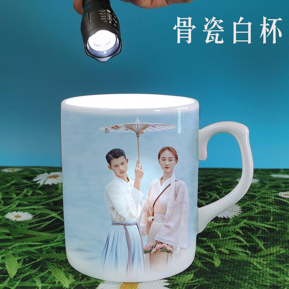 Прозрачная прозрачная костяная фарфоровая чашка, 300-400 мл, элегантная керамическая чашка для повседневного питания