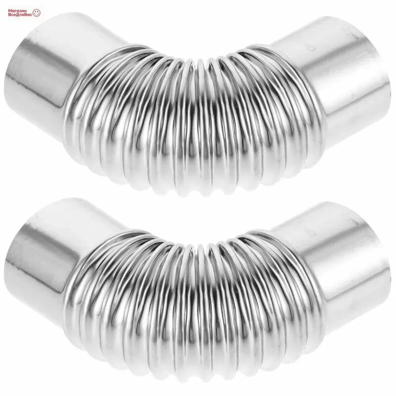 Трубы Для Печи, Изгиб, 60Мм, 2Шт, Из Нержавеющей Стали, Для Удаления Газа