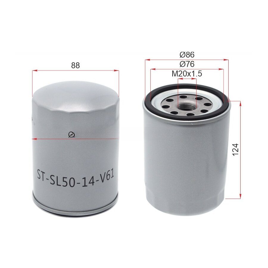 Фильтр масляный MAZDA TITAN 3.0 HA 3.5 SL 4.0 TF 4,6 TM 84-04, SAT ST-SL50-14-V61