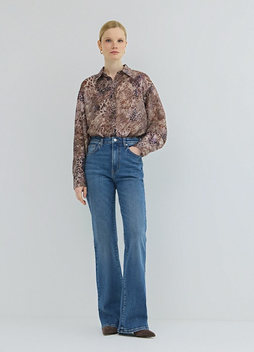 Джинсы клеш 