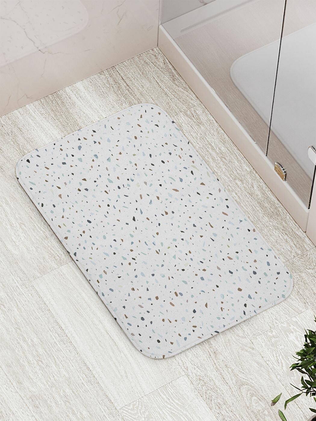 Коврик для ванной комнаты, туалета "Плиточная крошка" противоскользящий, 52х77 см, JoyArty