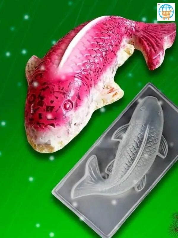 Набор посуды для приготовления "Размеры пресс-формы: 28,5*17,5*7,3 см. Длина рыбы: 23,5 см. Ширина рыбы: 11,5 см."