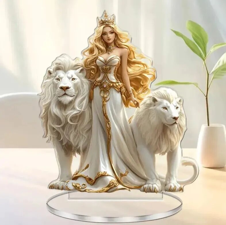 Фигурка декоративная Королева львов, высота 18 см, длина 15.5 см