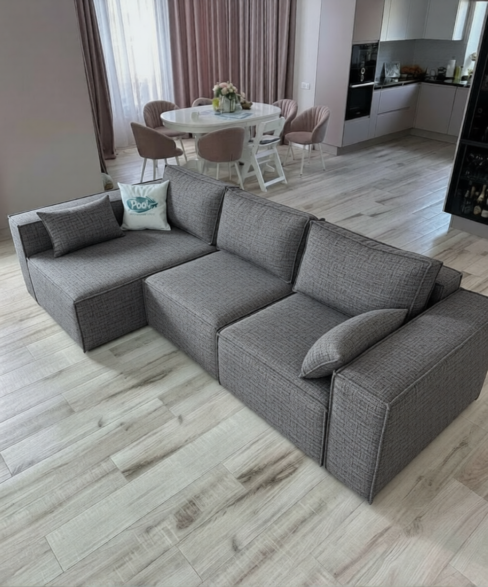 POOH Диван-кровать угловой Лофт gunny Mouse, механизм еврокнижка, 292х156х88см