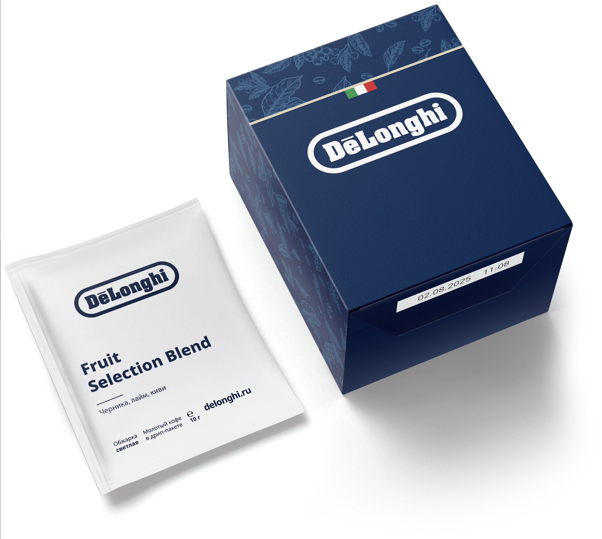 Дрип кофе Delonghi FRUIT Selection BLEND 10 шт. Светлая обжарка