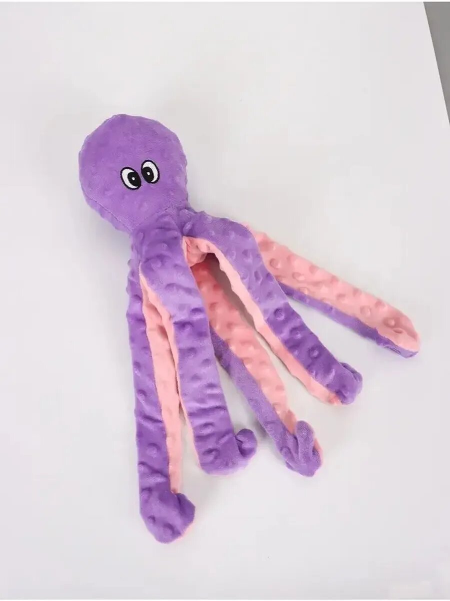 Мягкая шуршащая игрушка-осьминог для собак