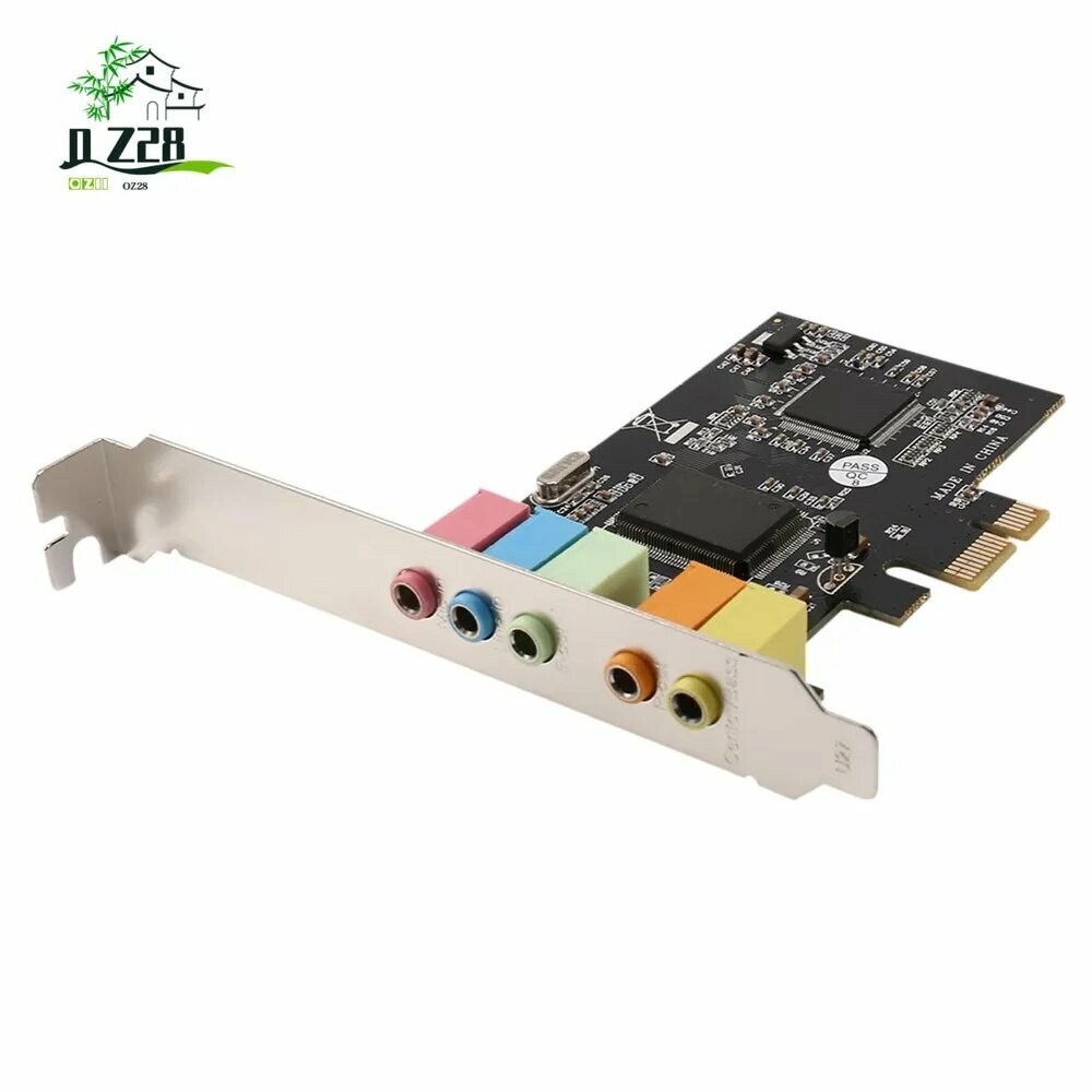 (N V R O) Звуковая карта PCIe PCI-E X1 CMI8738 Чип 32/64 бит Стерео 5.1-канальная настольная встроенная звуковая совместим с ПК