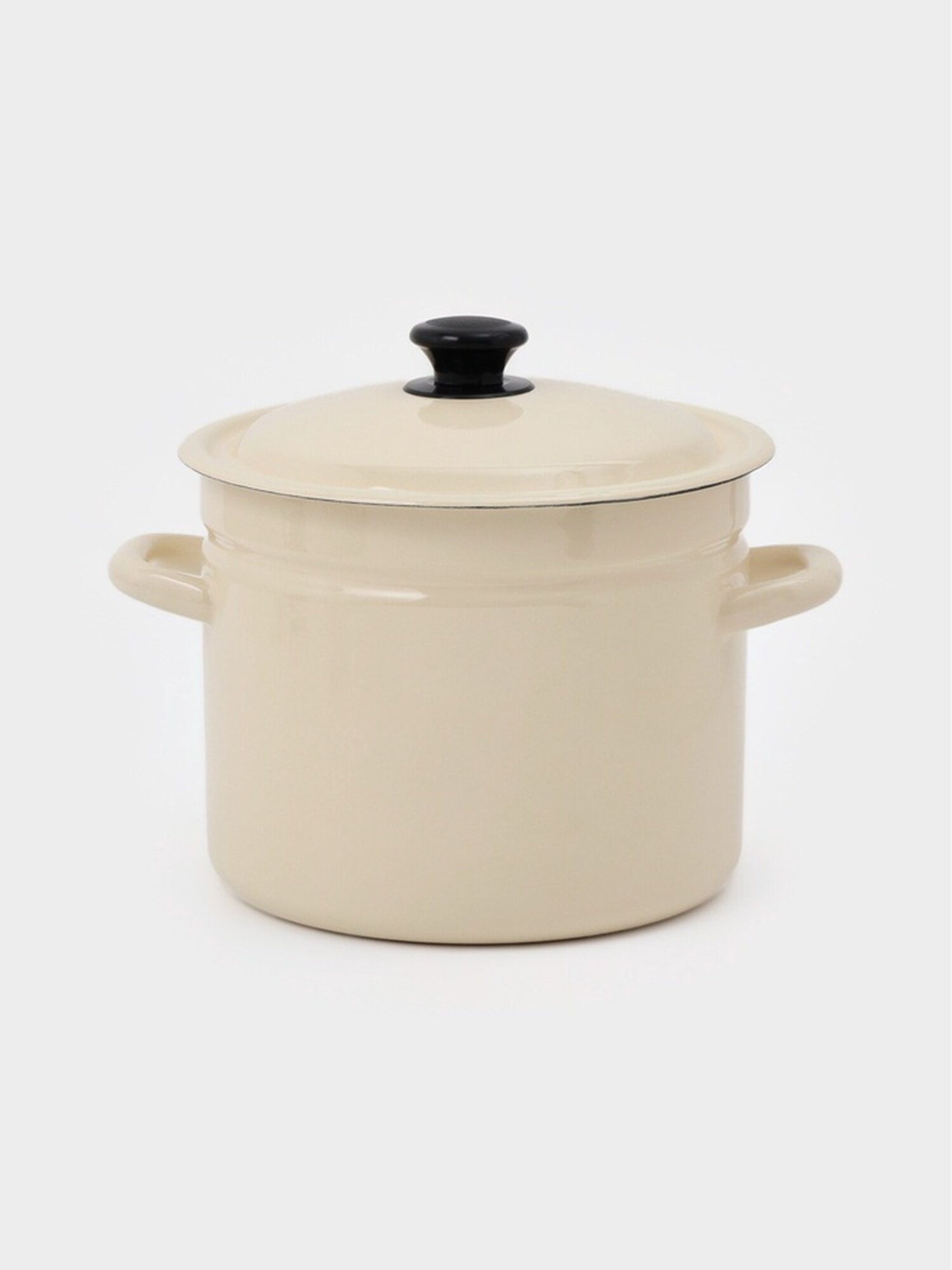 Кастрюля эмалированная, 7 л, d=23.6 см, цилиндрическая, цвет слоновой кости