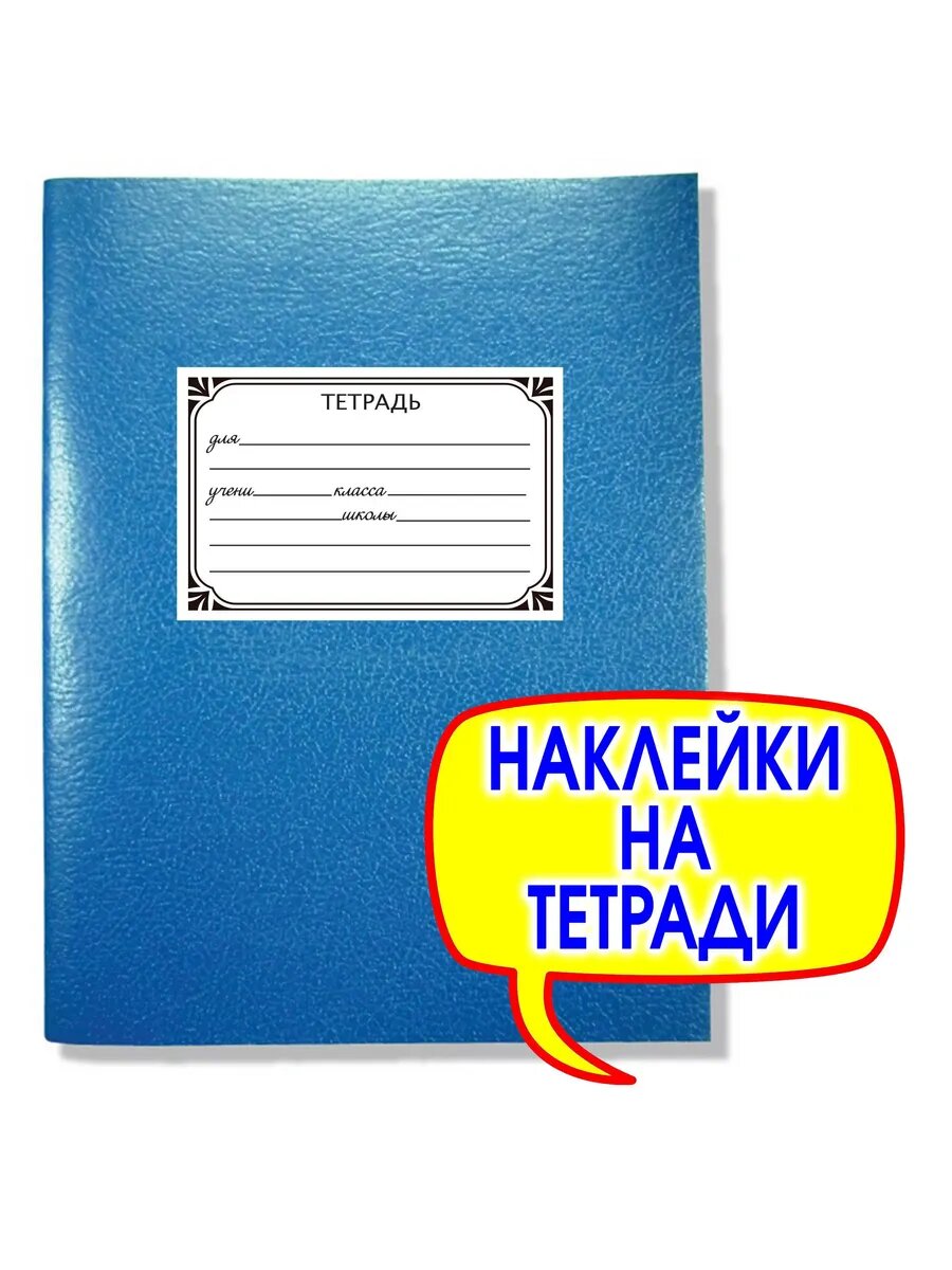 Наклейки на тетрадь для подписи. Стикеры на обложку учебника