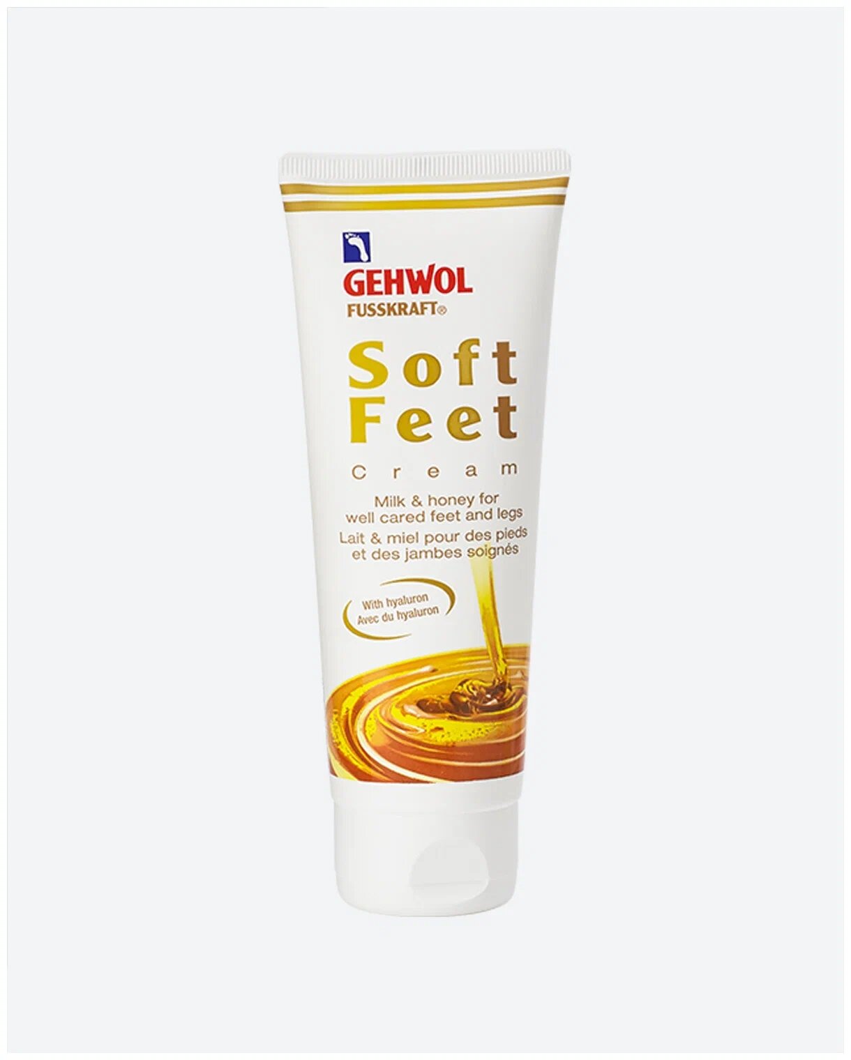 Шелковый крем для ног Молоко и Мед с гиалуроновой кислотой Soft Feet Cream GEHWOL, 125 мл