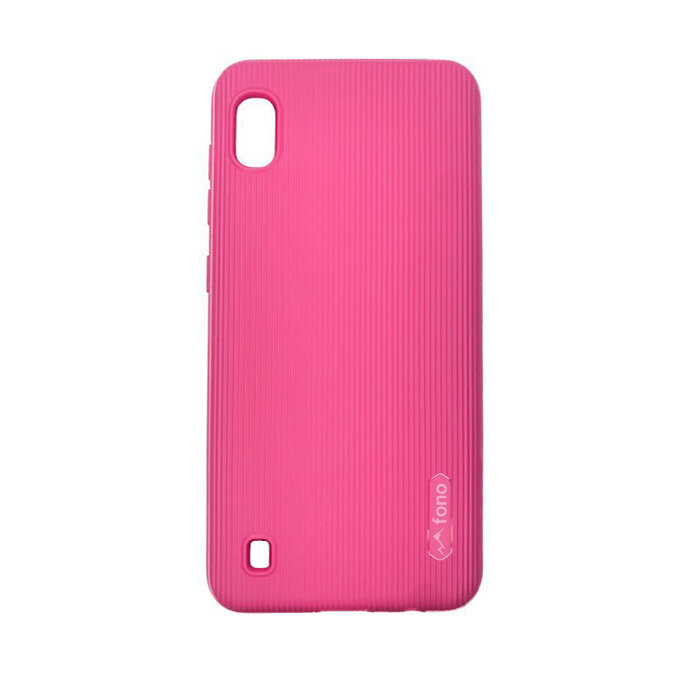 Чехол на Samsung Galaxy A10, рифленый силикон, розовый