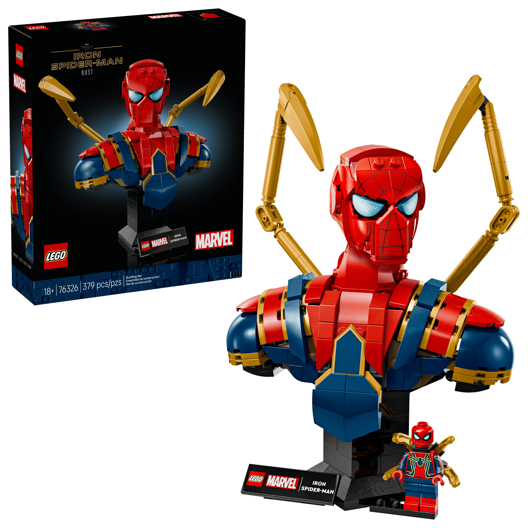 Конструктор LEGO Super Heroes 76326 Бюст Железного Человека-паука, 379 дет.