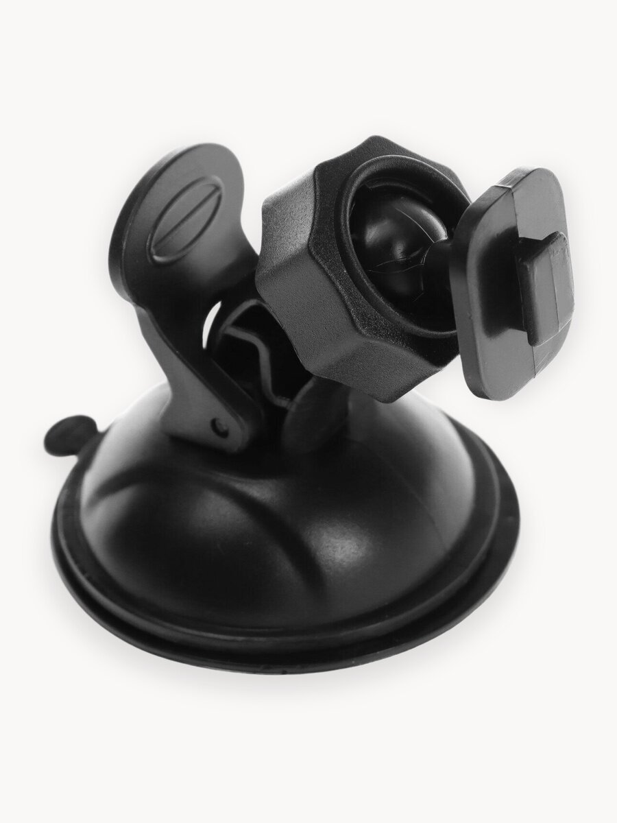 Держатель регистратора на присоске "V2", черный, пластик, 6 см x 5 см