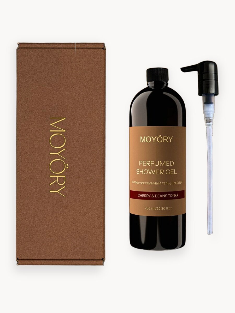 Гель для душа MOYORY парфюмированный 750 мл с ароматом вишни и бобов тонка