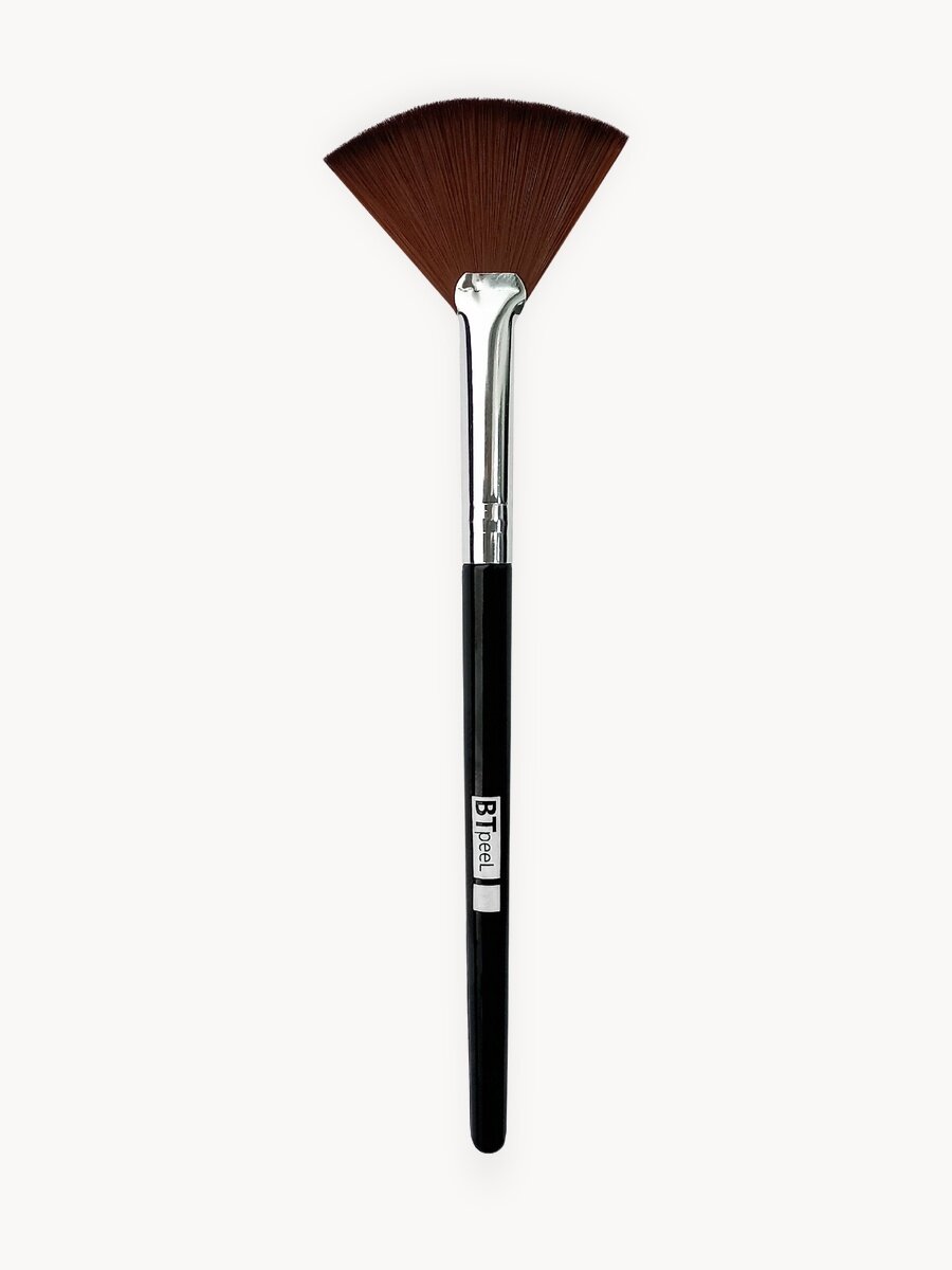 Кисть для нанесения химических пилингов веерная косметическая черная