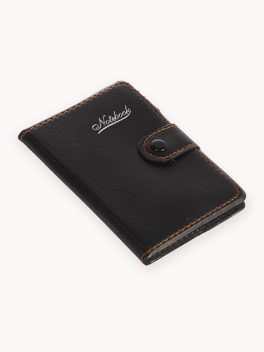 Записная книжка с ручкой А7, 65 листов в линейку, обложка ПВХ с застёжкой на кнопке