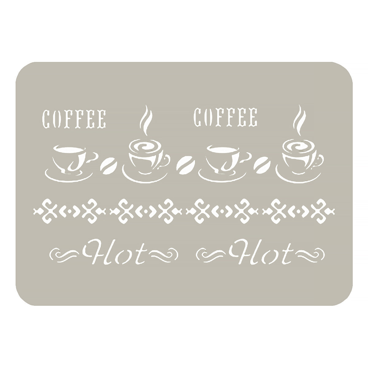 Трафарет-Дизайн трафарет 16 × 22 см кофейный узор Шт5-24-RM42 для декора поверхности