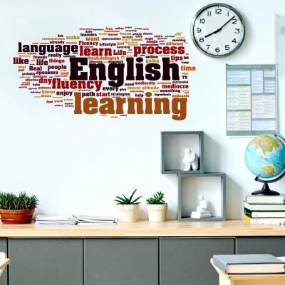 Наклейка интерьерная на стену «English learning»