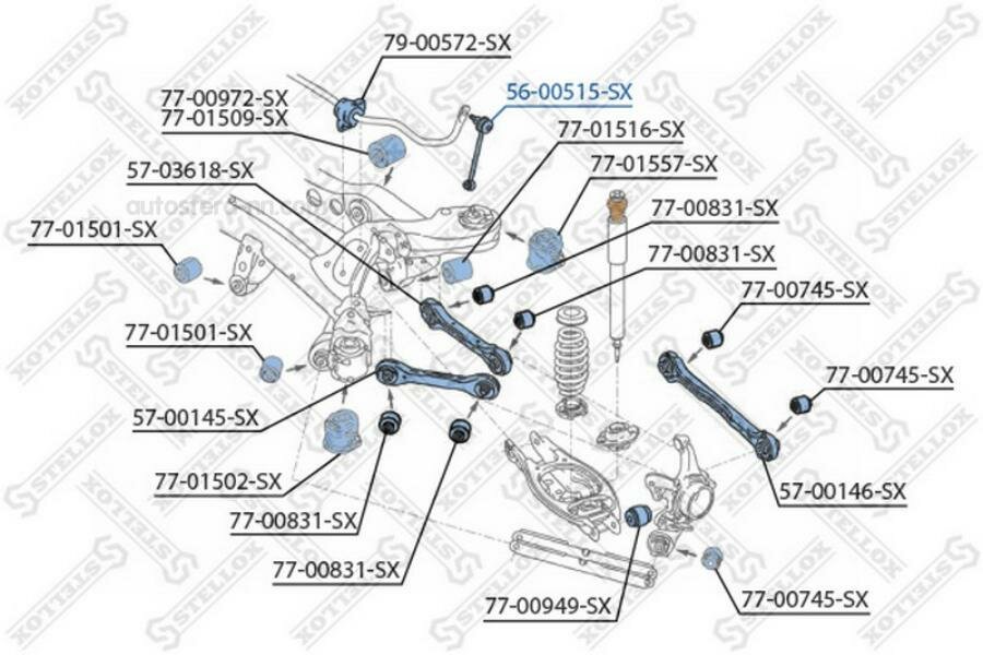 STELLOX 5600515SX тяга стабилизатора заднего!\ BMW E87/E90/E91 all 04>