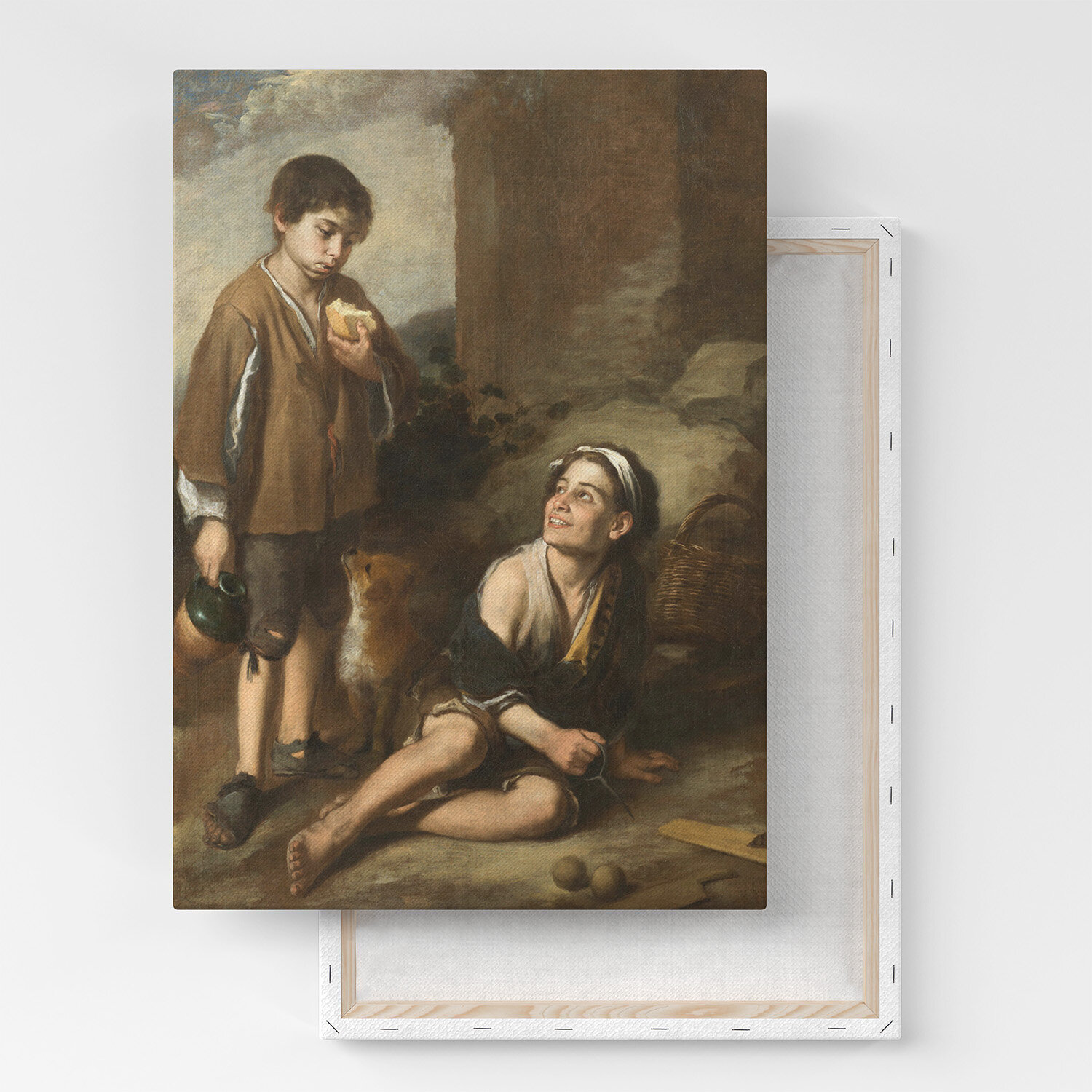 Картина на холсте, репродукция / Эстебан Мурильо - Invitation to a Game of Argolla / Размер 60 x 80 см