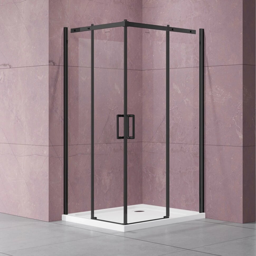 Душевой уголок 100x100 см Vincea Dice VSS-4D100CLB прозрачное