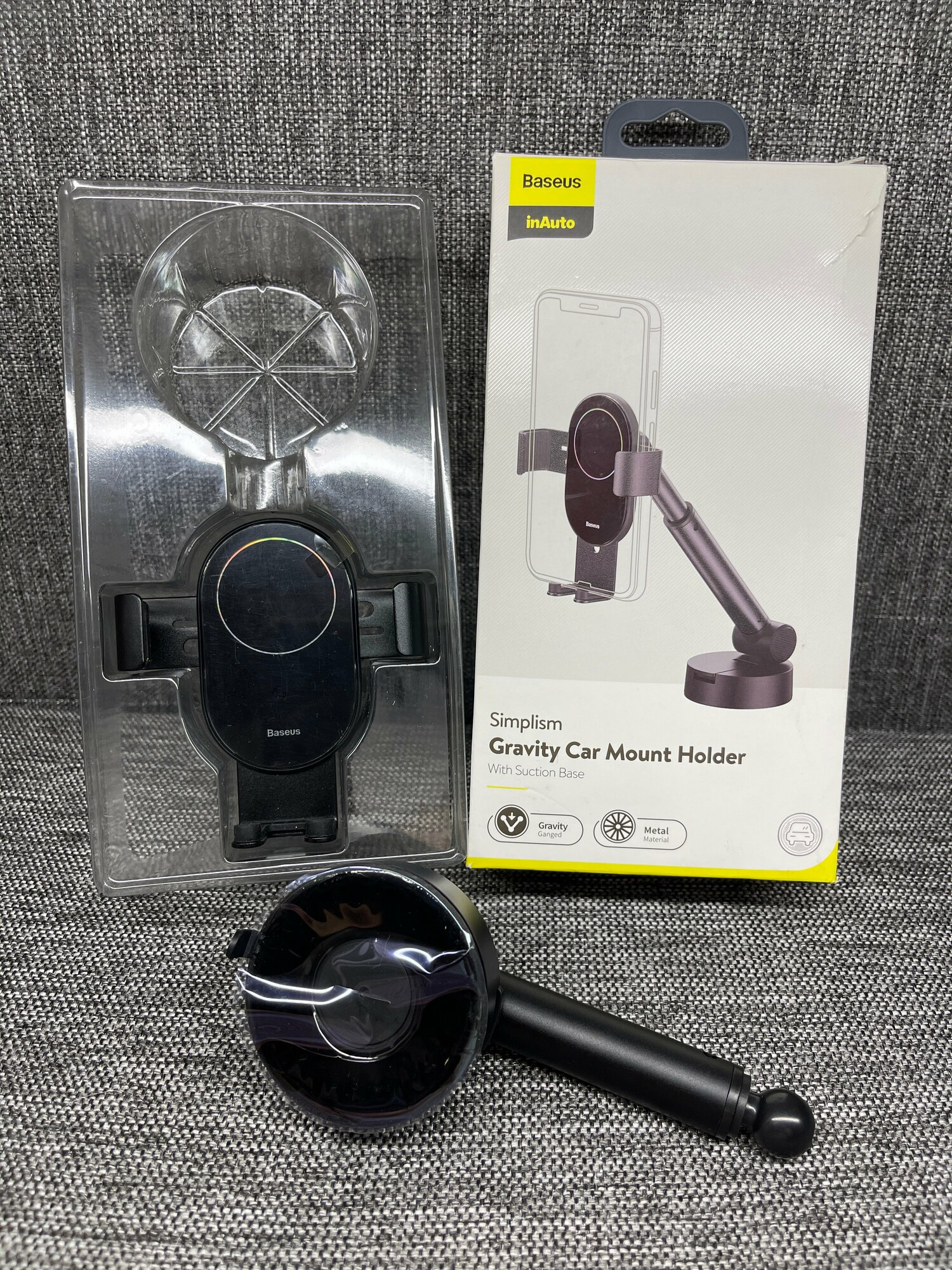 Держатель для телефона в машину Baseus Simplism Gravity Car Mount Holder SUYL-JY01, черный