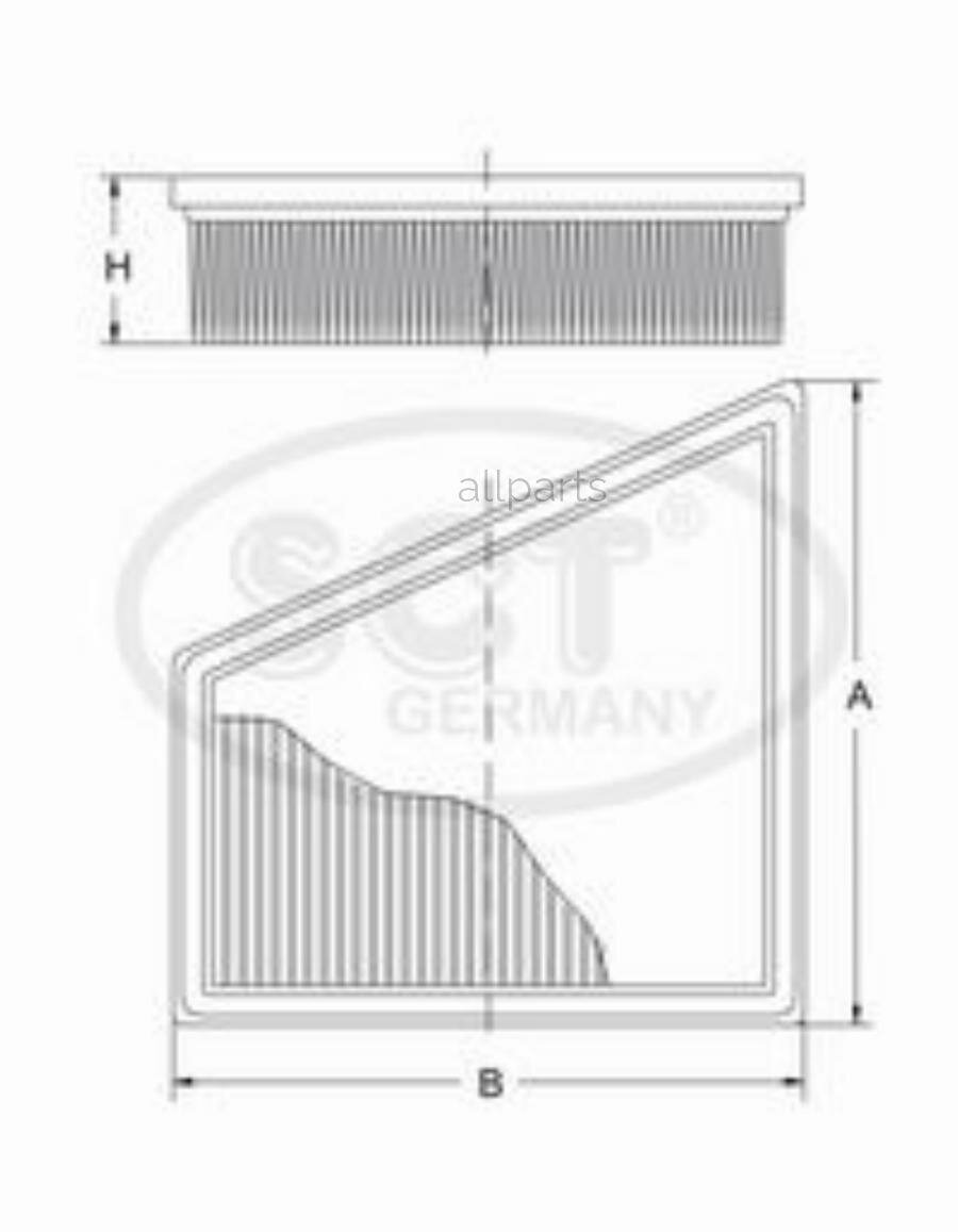 SCT GERMANY SB2270 Воздушный фильтр HYUNDAI SOLARIS/KIA RIO III 1.4/1.6 11-