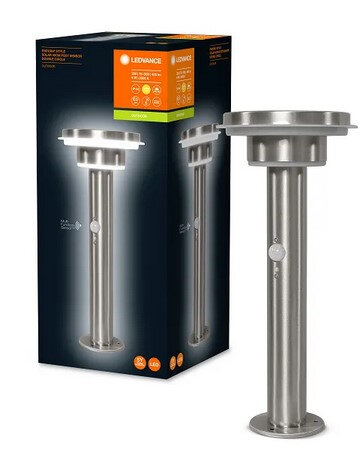 Светильник на солнечной батарее Ledvance-osram ENDURA LED STYLE SOLAR+SENSOR 2CIRCLE/6W/3000K/400Lm/Steel 400mm IP44 Ledvance