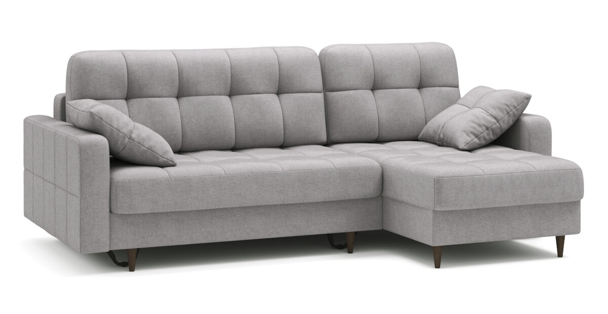 Угловой диван Цвет Диванов Стокгольм NEXT 233 угловой Серебристый