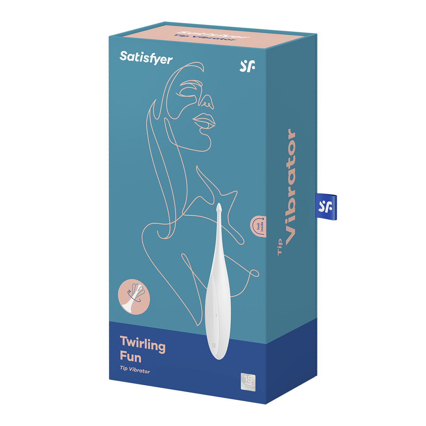 Вибромассажер Satisfyer Twirling Fun White, с вибрацией, для точечной стимуляции