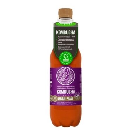 Комбуча чайный гриб Absolute Nature "Kombucha-Classic" без сахара на иван-чае, 0.555 л.