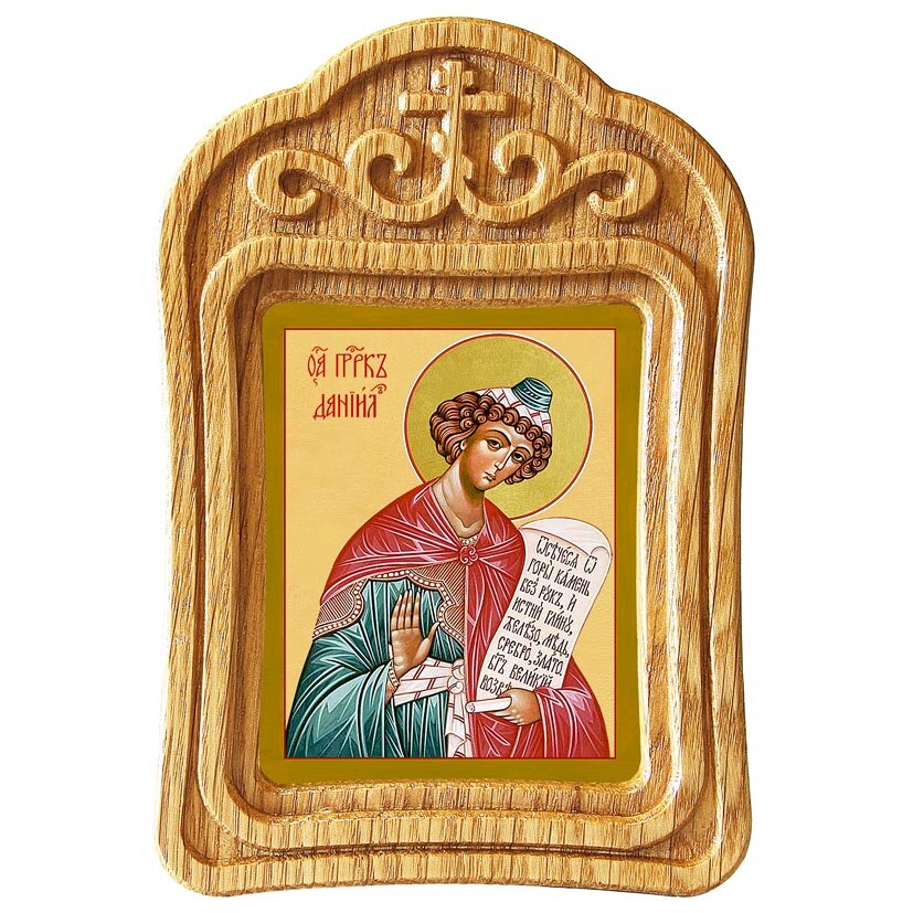 Пророк Даниил, икона в резной деревянной рамке