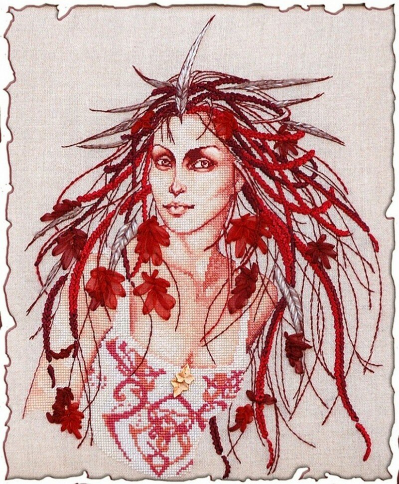 Набор для вышивания Nimue #30-C002 K Nimue Sepia (Нимуё Сепия), Счетный крест, 26 x 35 см