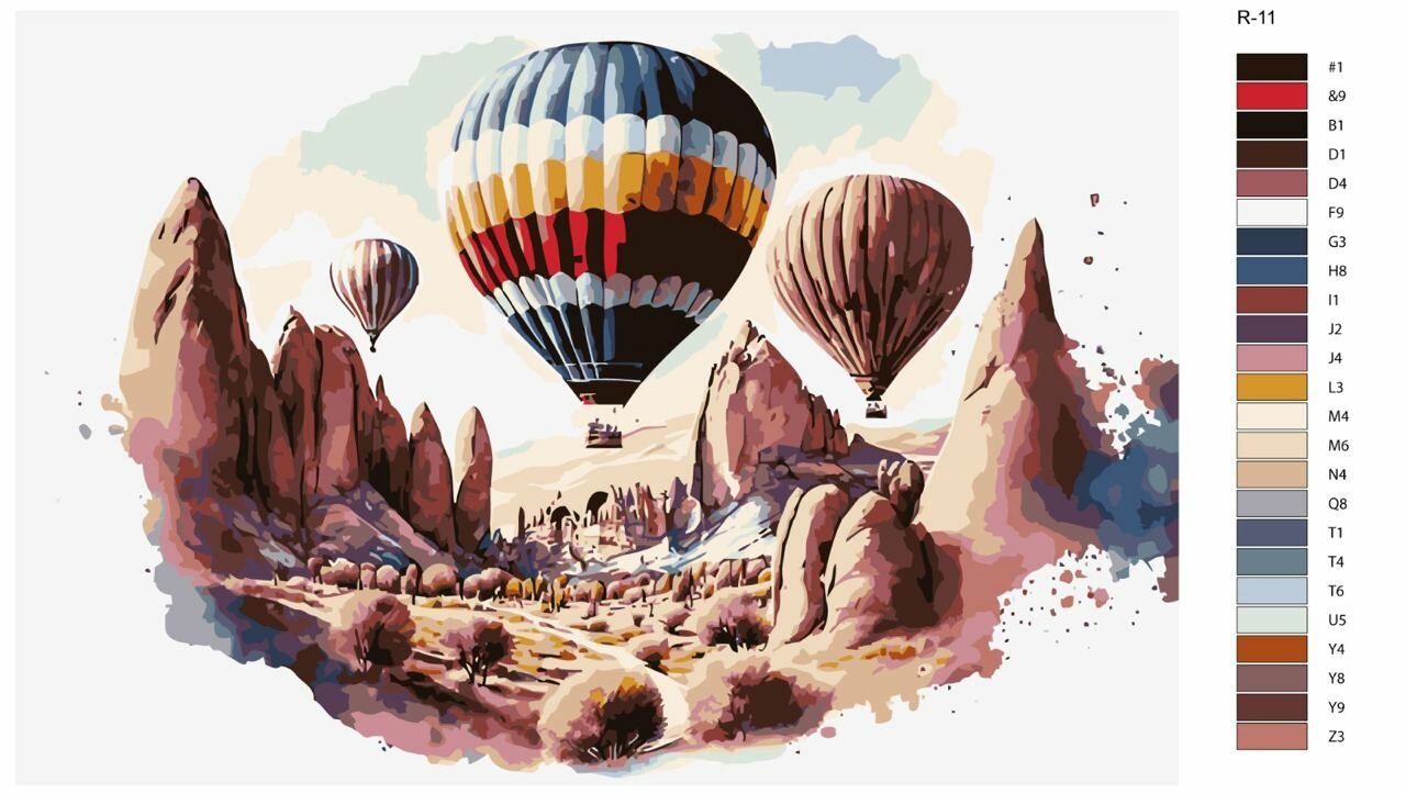 Картина по номерам R-11 "Каппадокия. Воздушные шары" 50x70 см