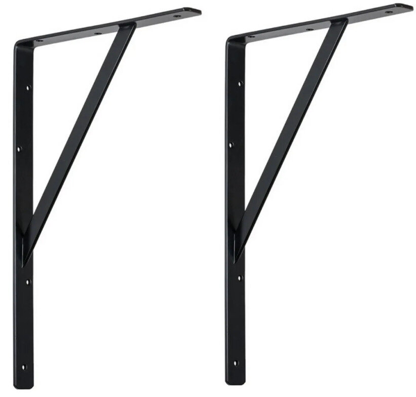 Консоль VORMANN Steg усиленная 400х250х30 мм (черные, 2 шт) 159 400S