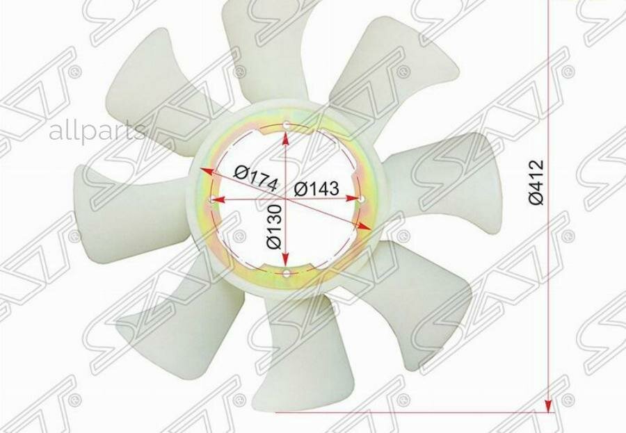 SAT ST-21060-2T700 Крыльчатка Nissan Caravan 86-01