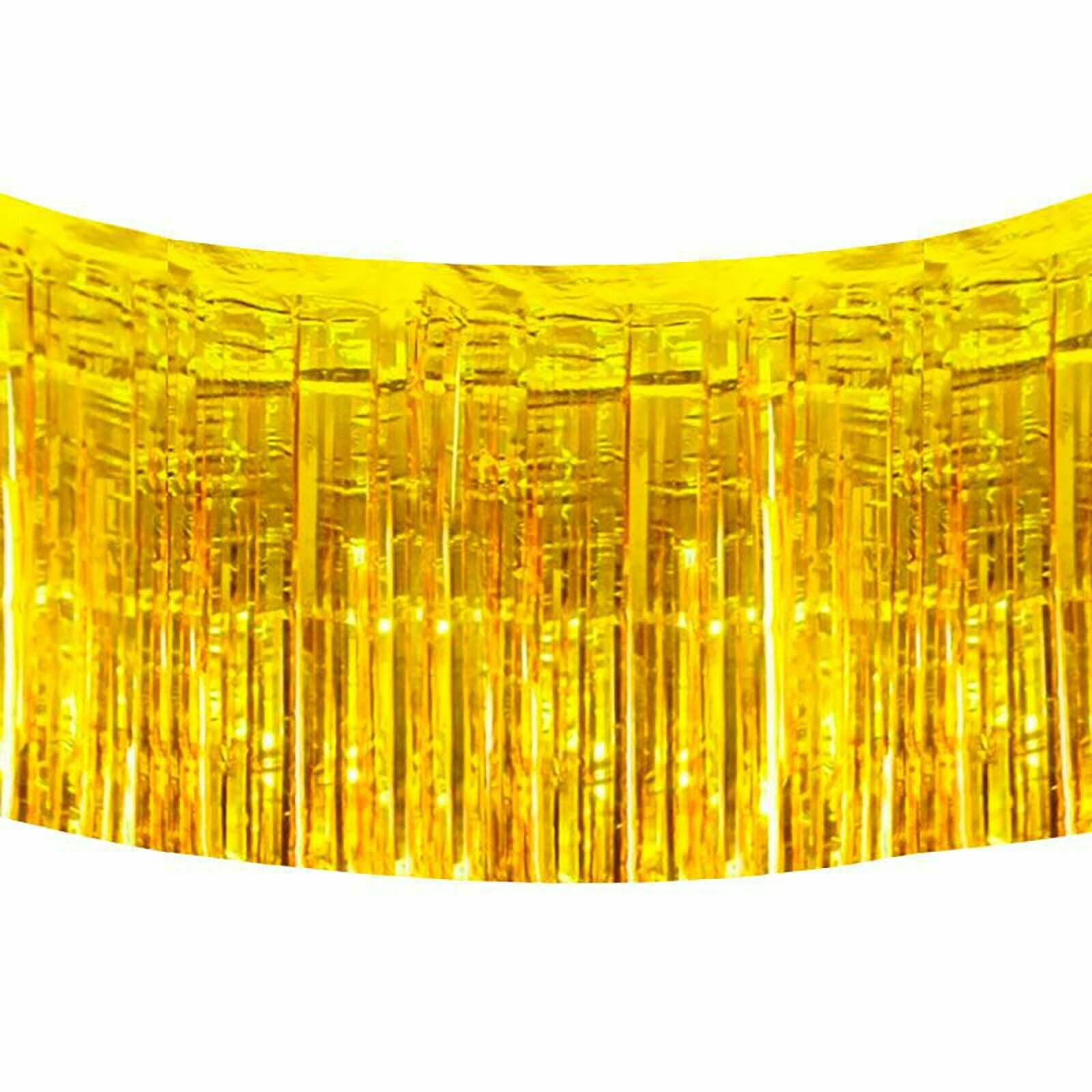 Занавес "Дождик" Золотой, 3*0,3 м, 1 шт. / Веселый праздник