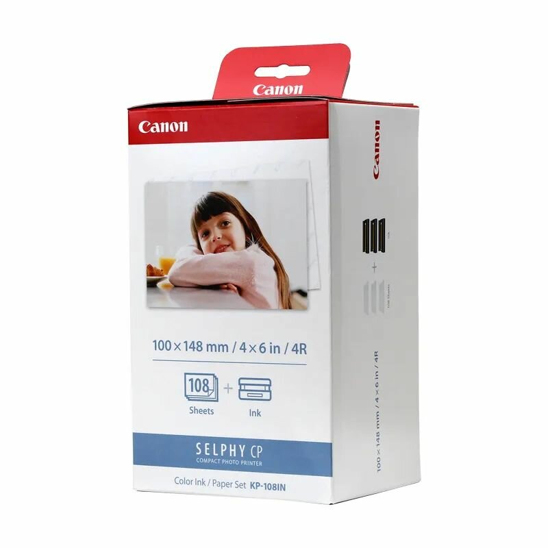 Набор для печати Canon KP-108IN (108 листов фотобумаги + цветные картриджи) для принтеров SELPHY CP