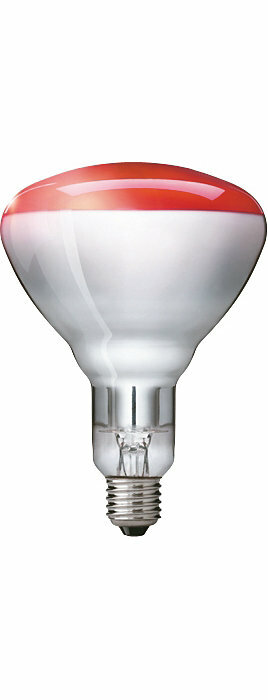Инфракрасная лампа FL-IR R125 150W RED E27 230V красное стекло FOTON LIGHTING